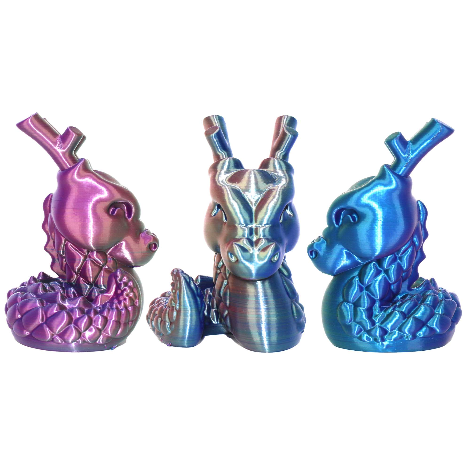 Tri-Color Silk PLA - Blue/Yellow/Purple 1KG - Punchy Creations